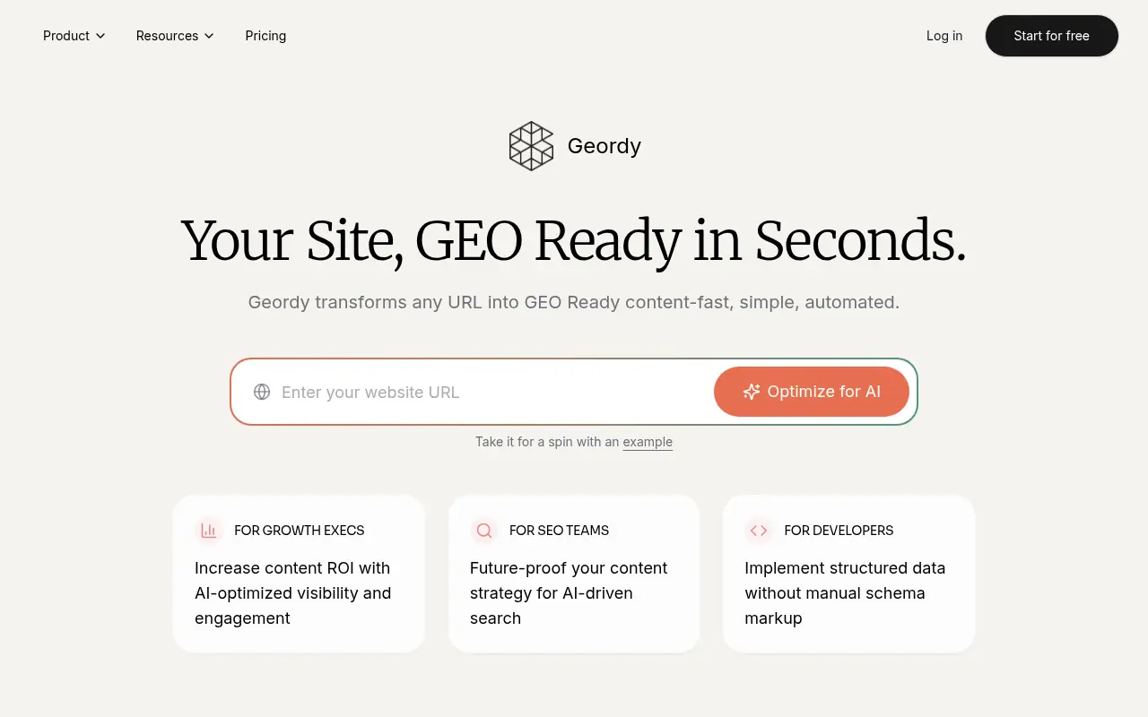 Geordy AI: GEO for AI-Driven Search Optimization