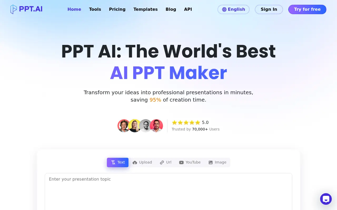 PPT AI – AI Presentation Maker for Fast, Professional Slides