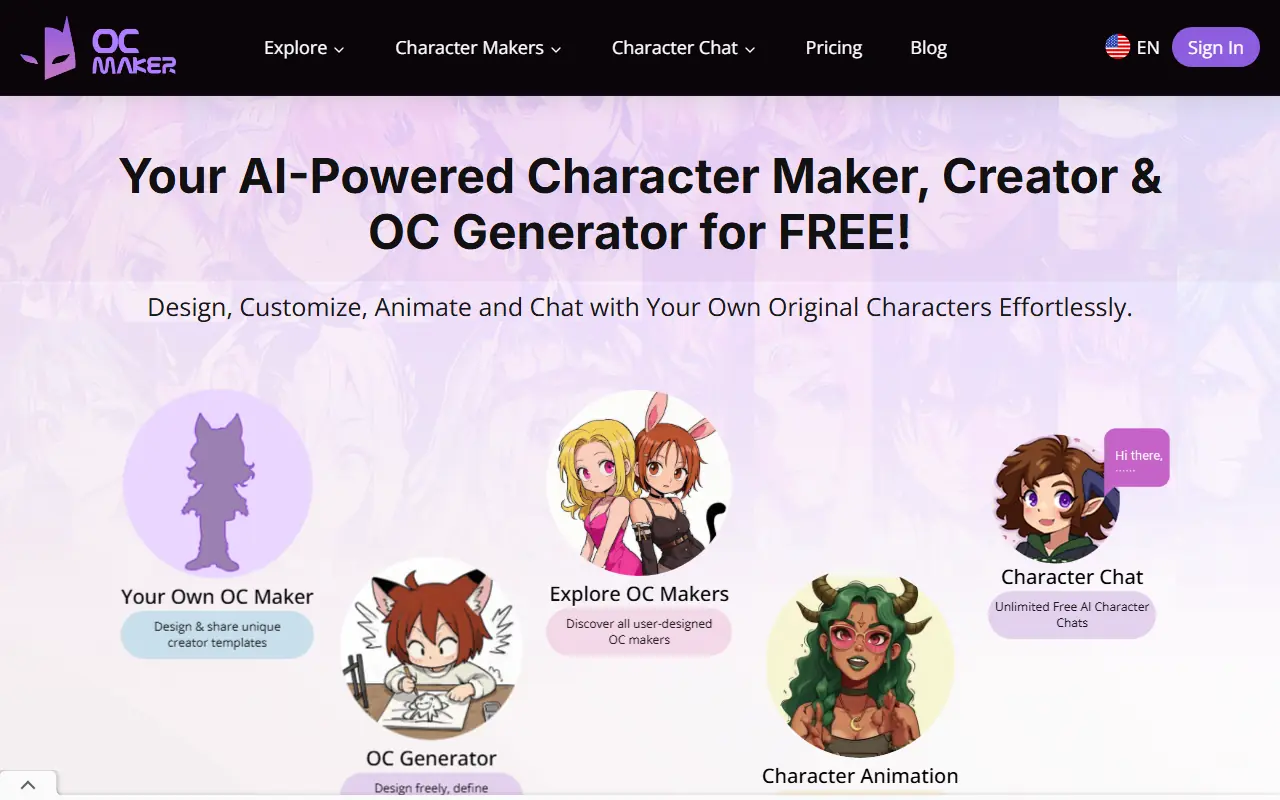 OCMaker: AI Original Character Generator